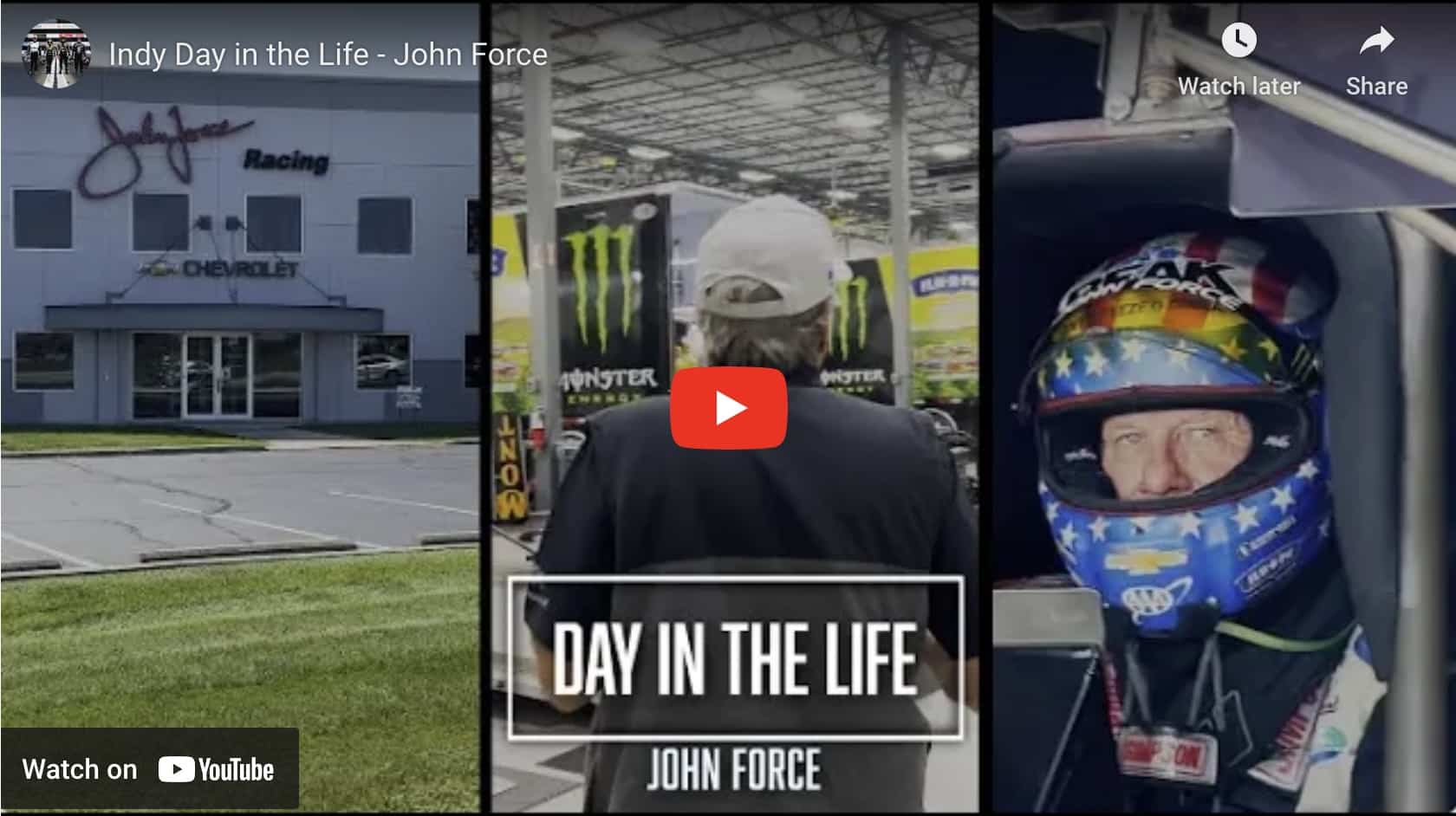 INDY DAY IN THE LIFE- JOHN - John Force Racing