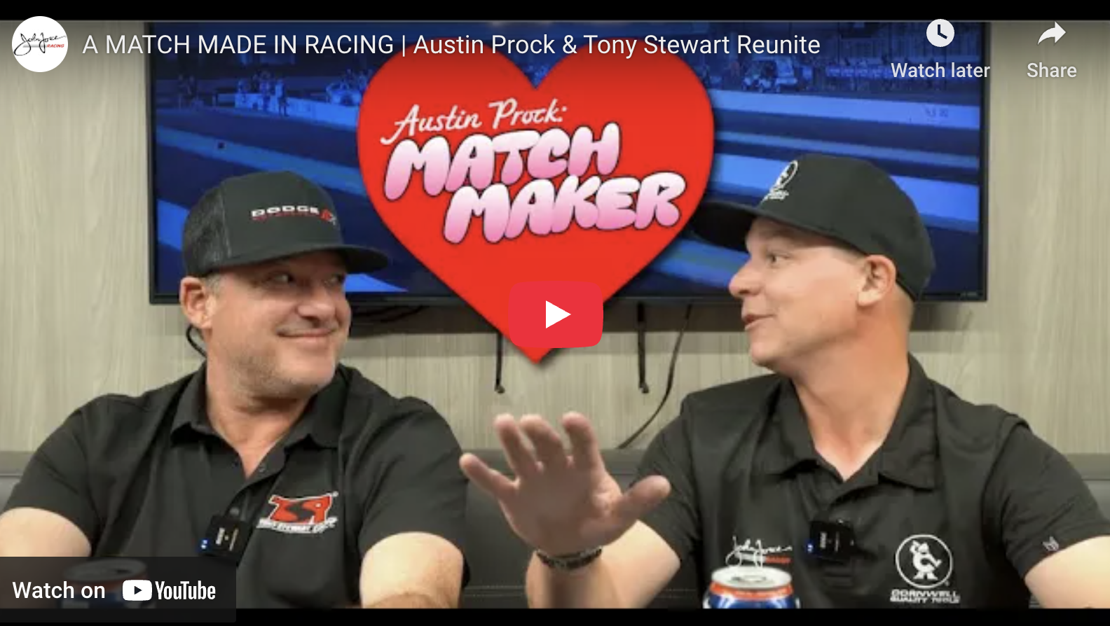 AUSTIN PROCK & TONY STEWART CATCH UP - John Force Racing